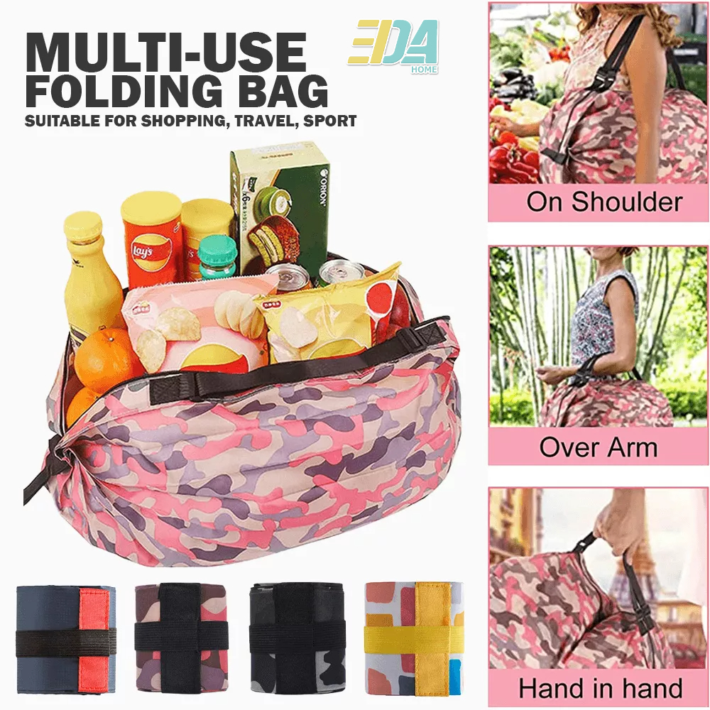 Nylon Waterproof Foldable Travel Shopping Grocery Portable Bag with ...