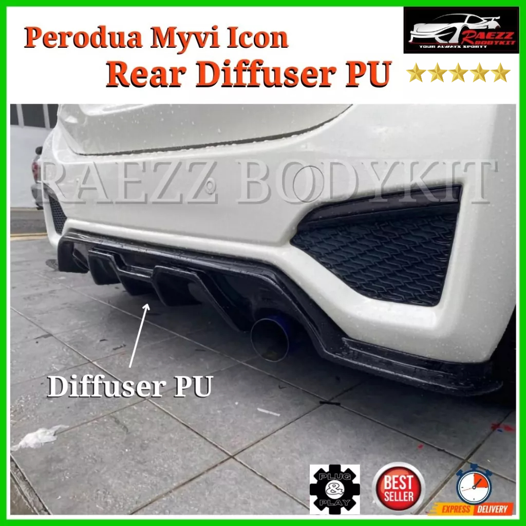 💥Ready Stock💥 Perodua Myvi Icon Rear Diffuser PU | Shopee Malaysia