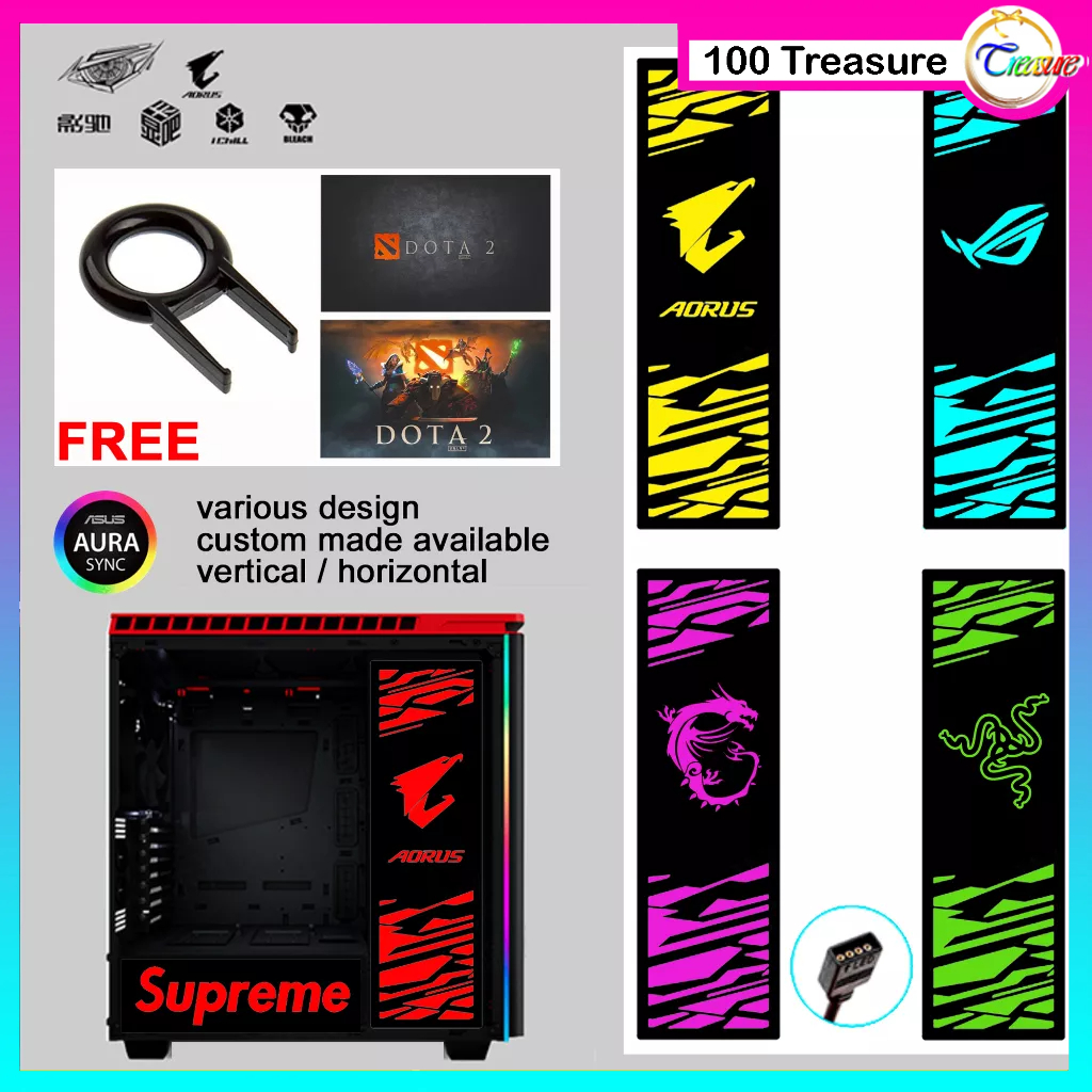 Pre-order: Custom made CPU GPU deco Light Board 12V RGB AURA effect (4 ...