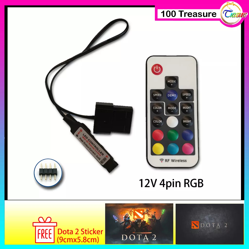 Ready Stock: 12V RGB 4pin to Molex Big 4Pin Converter Adapter with ...