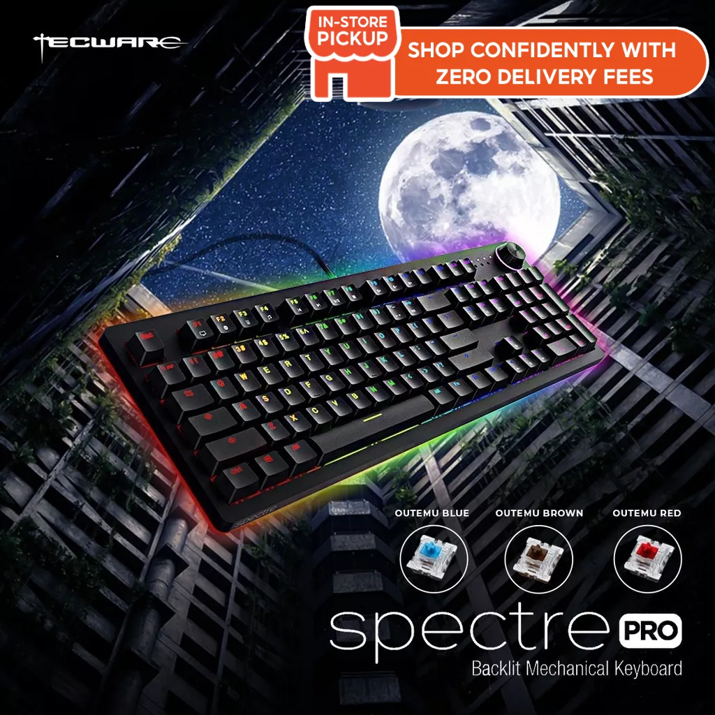 # TECWARE Spectre Pro RGB Full Size Mechanical Gaming Keyboard With ...