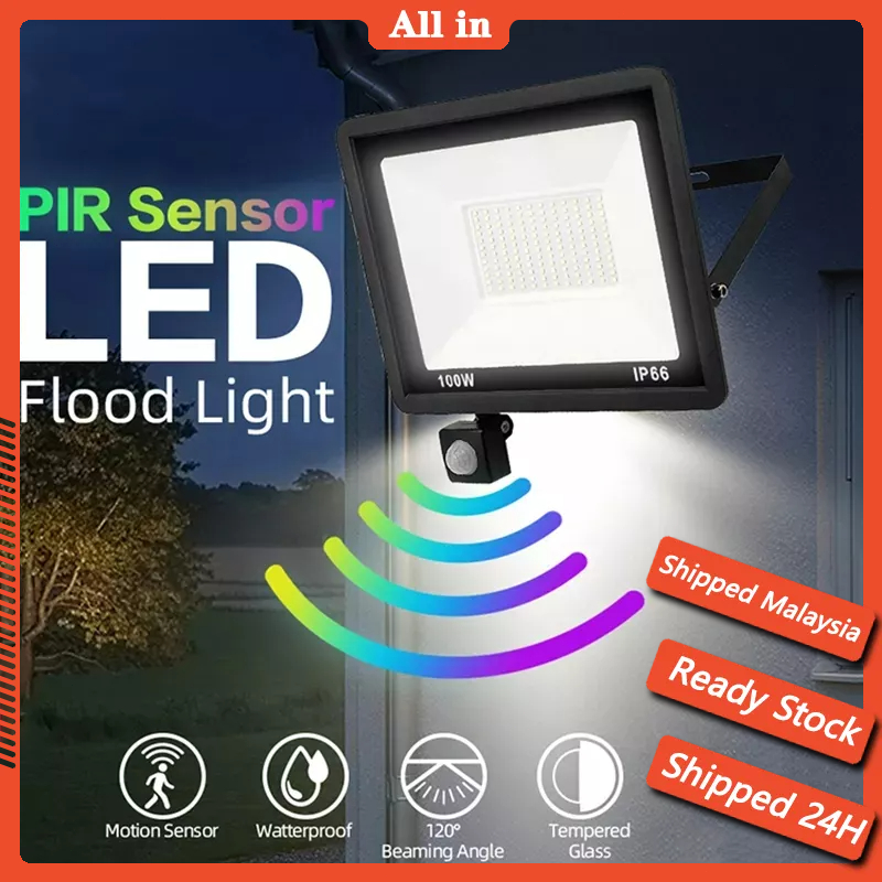 220V LED Motion Sensor Flood Light Security Light, IP66 Waterproof ...