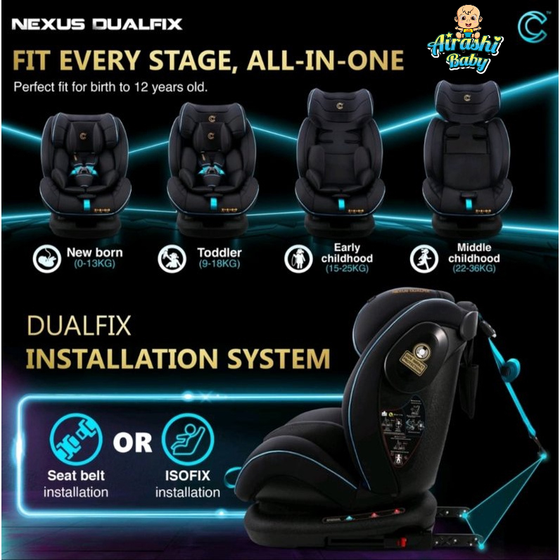 Crolla Nexus DualFix Isofix Car Seat | Shopee Malaysia