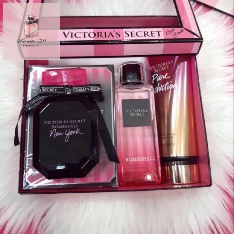 Bombshell New York Perfume & Body Mist & Lotion 3in1Set Hantaran Minyak ...