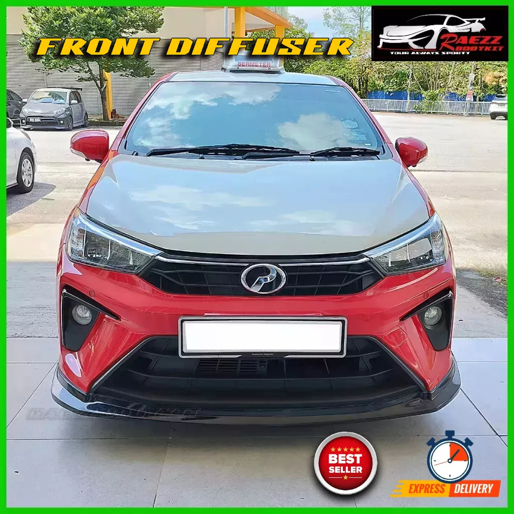 💥Ready Stock💥 Perodua Bezza **2020~2024** PU Front Diffuser ( With ...