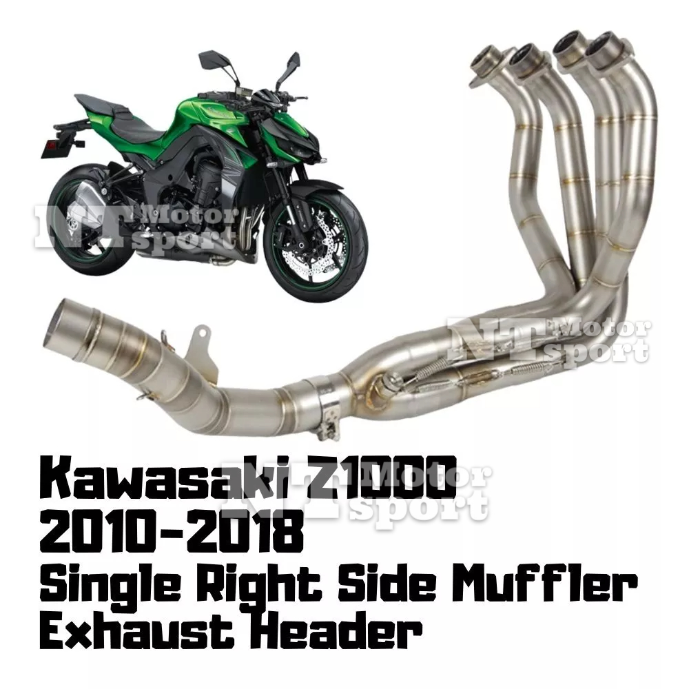 KAWASAKI Z1000 10-18 Single Right Side Muffler Exhaust Header | Shopee ...