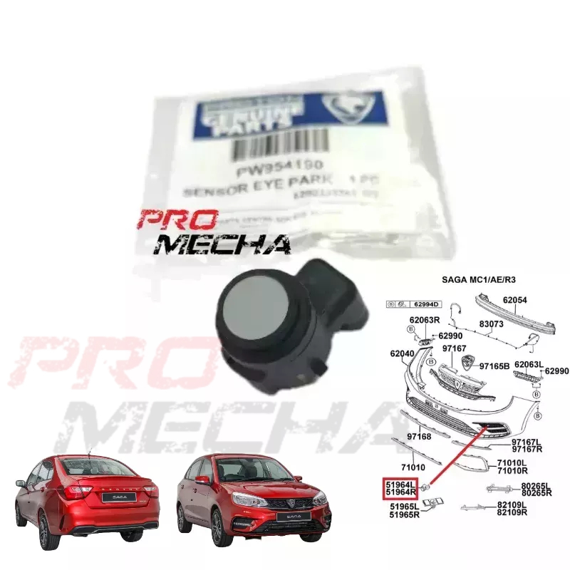 ORIGINAL PROTON SAGA VVT 2019~2022 FRONT BUMPER REVERSE SENSOR RH/LH ...