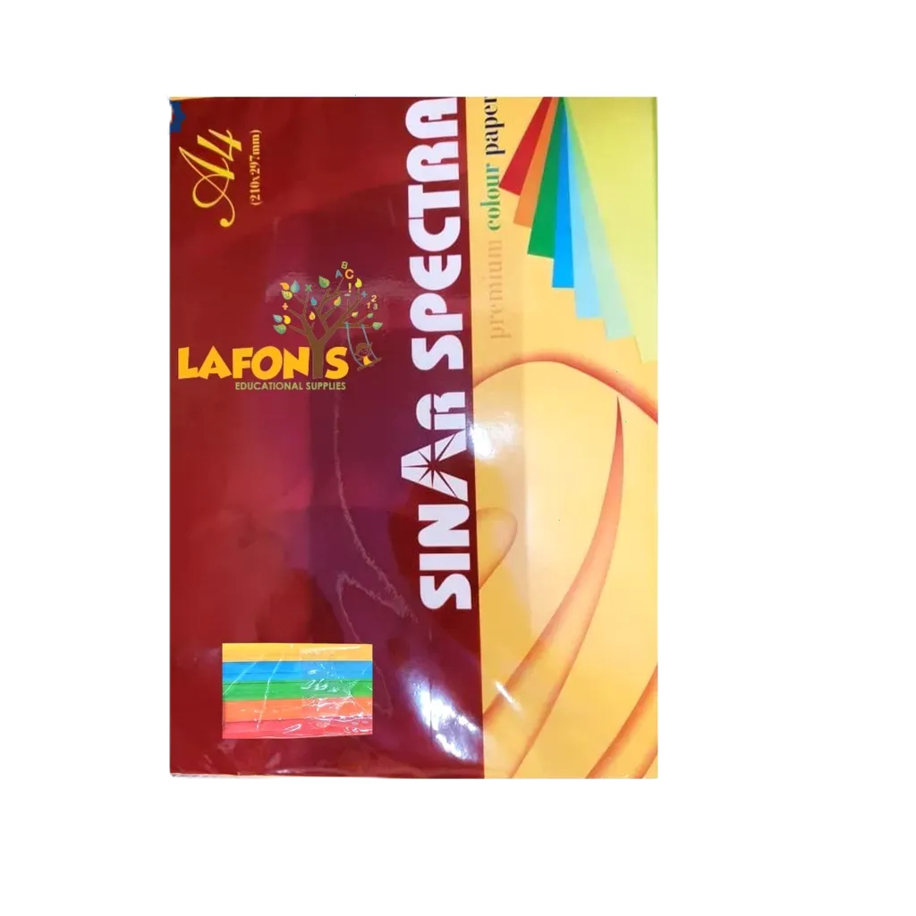 (Lafonis) Sinar Spectra A4 Premium 2 Sheet Card Color Paper 450 sheets ...
