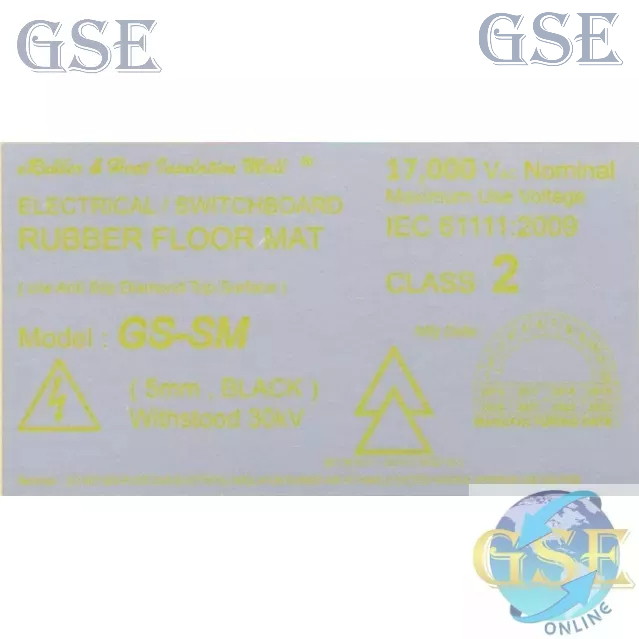 Switchboard Rubber Mat, Model: GS-SM (MEDIUM VOLTAGE), RoHS 2, IEC61111 ...