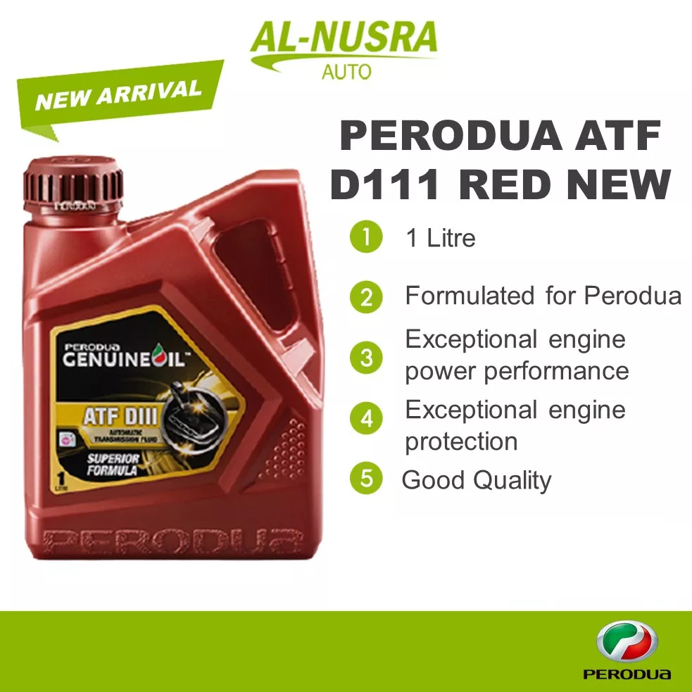 PERODUA ATF D111 RED NEW 1L AUTO TRANSMISSION FLUID GEAR OIL MINYAK ...