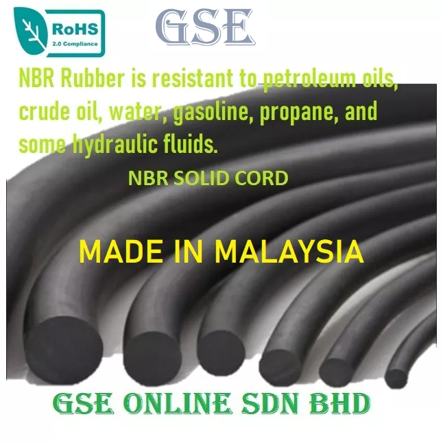 Nitrile Rubber (NBR) Rubber Solid O Ring Cord, Hardness 70±10 Shore A ...