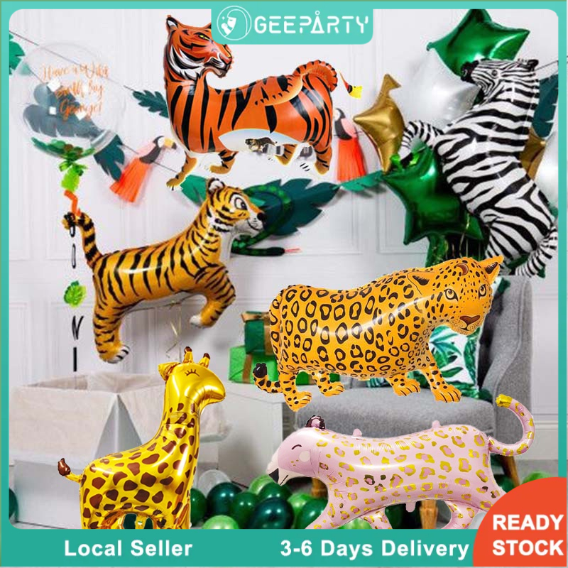 GeeParty Happy Birthday Bobo Balloon Animal Balloon Jungle Lion Tiger ...