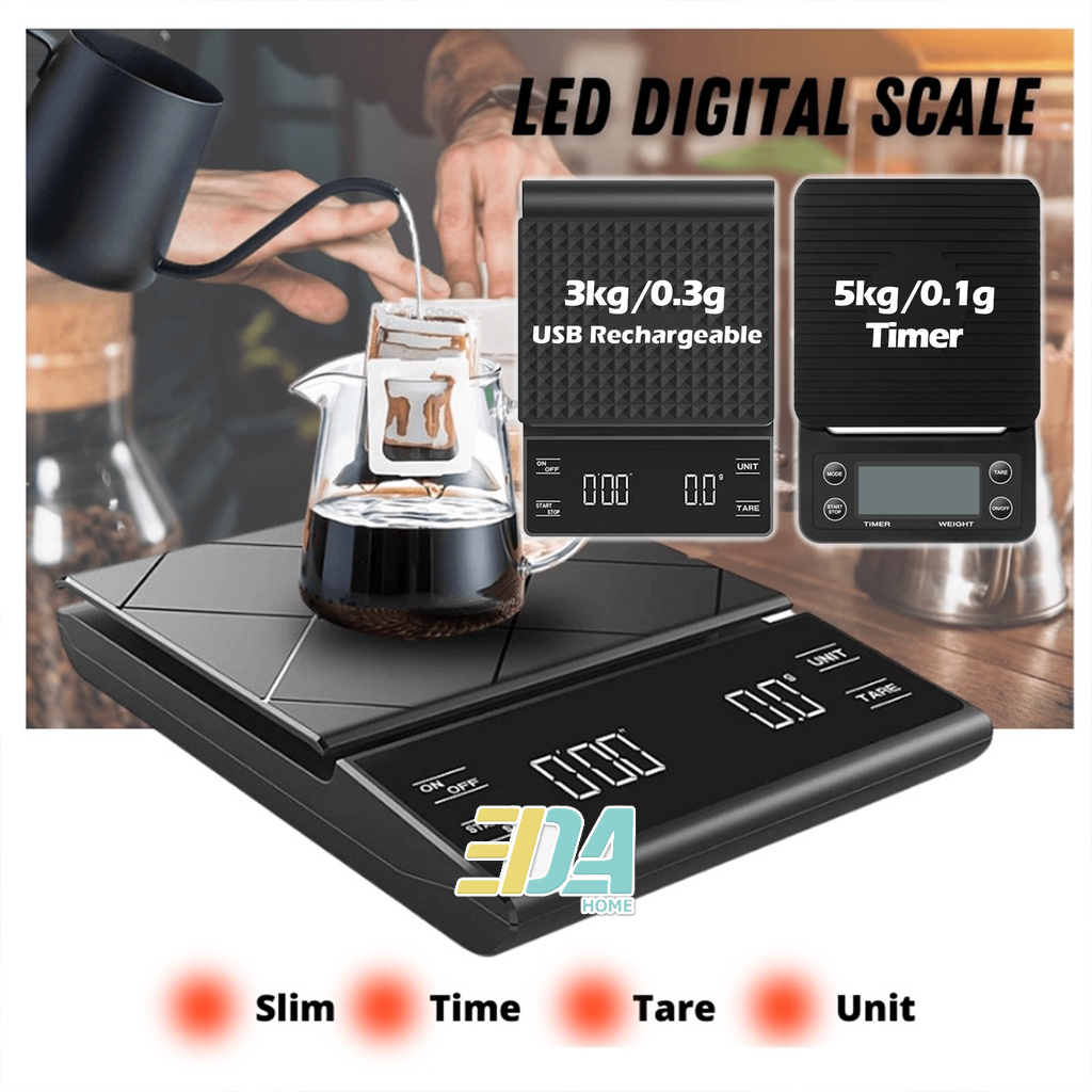 High Precision Multipurposes Digital Coffee Espresso Scale Timer ...