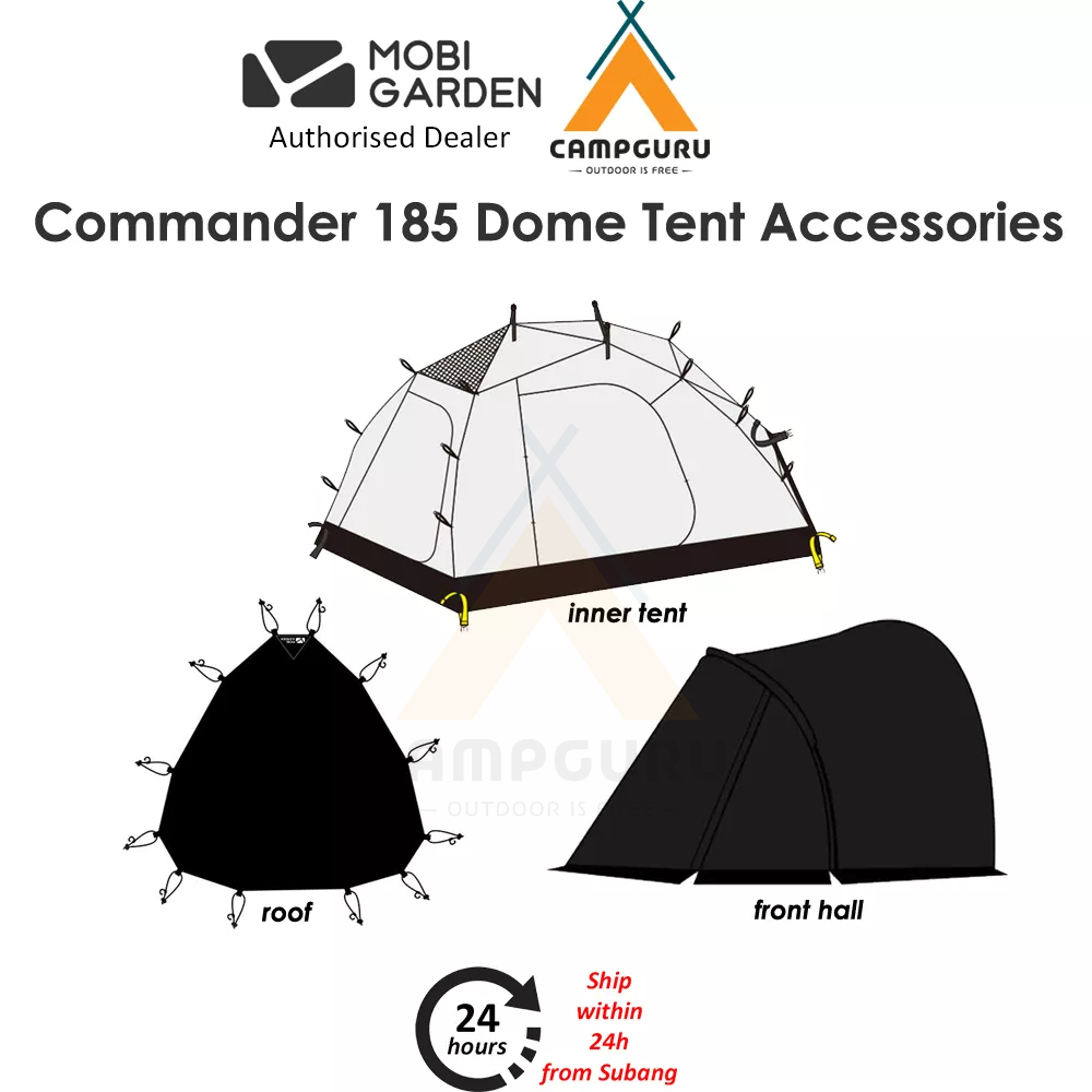 Mobi Garden Commander 185 Dome Tent Accessories Front Hall Roof Inner ...