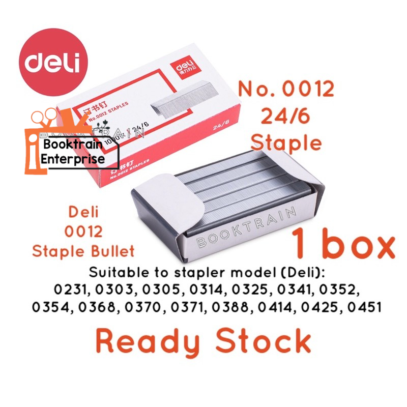 (Ready Stock) Staple, Staple Bullet: Deli Staples, 0012, 24/6 Staple ...