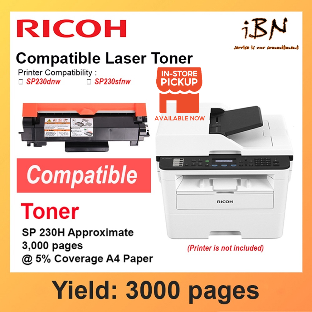 Compatible Drum / Toner Ricoh SP 230L 230H SP230H SP230L 408294 TYPE SP230 SP230DNw SP 230DNw ...