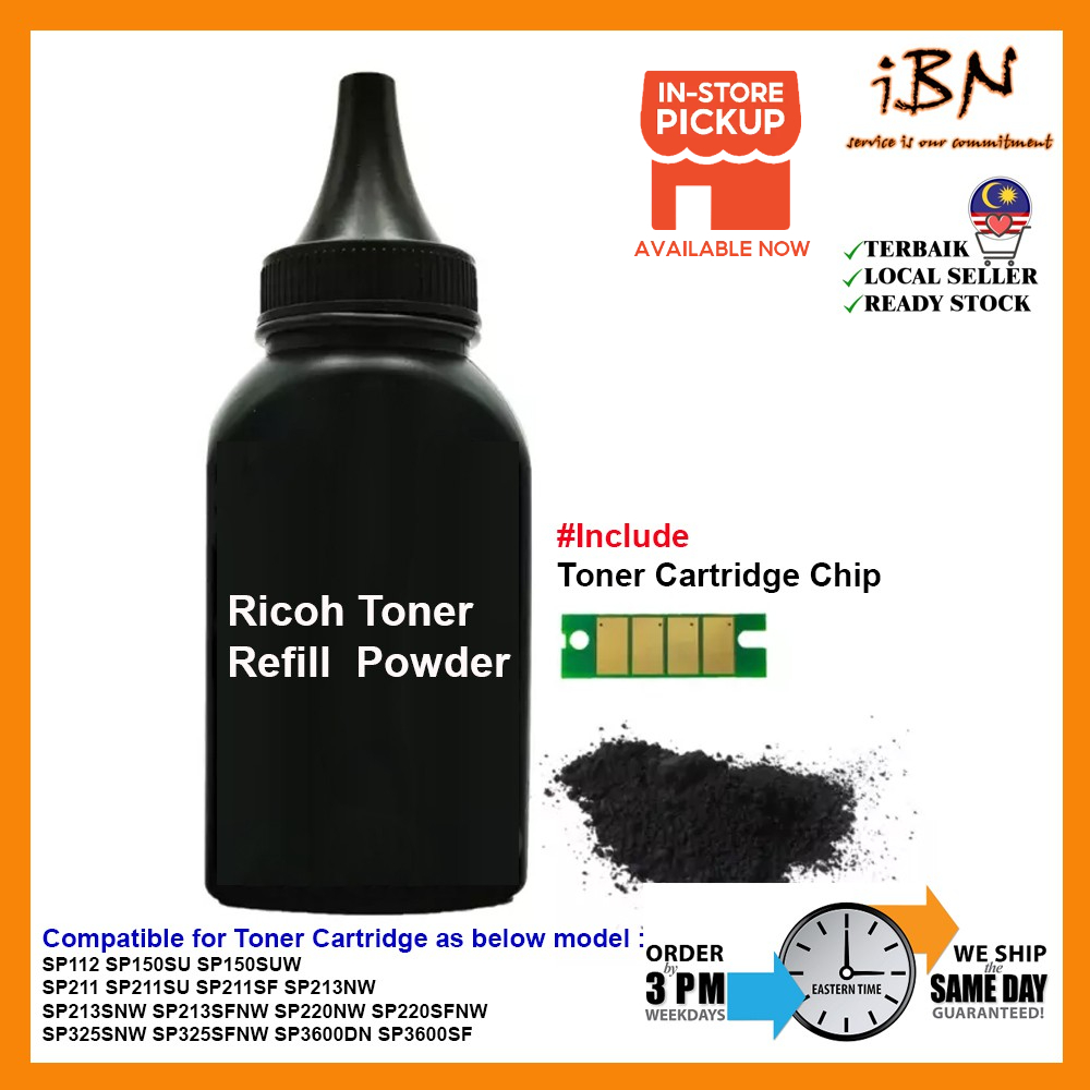 Ricoh Toner Refill Powder 80gb (With Reset Chip) | Shopee Malaysia