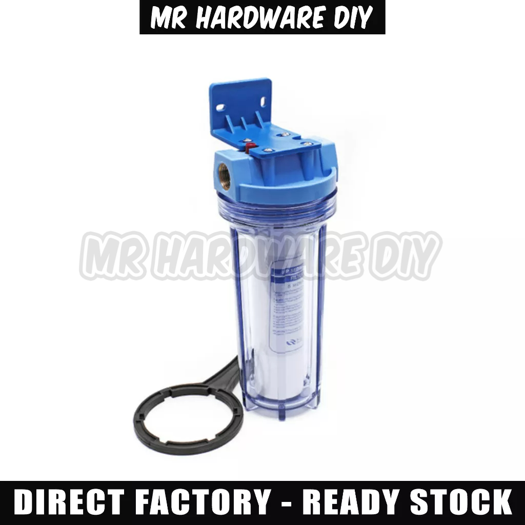 10" Single Transparent Housing Water Filter 3/4" Inlet & Outlet - PP ...