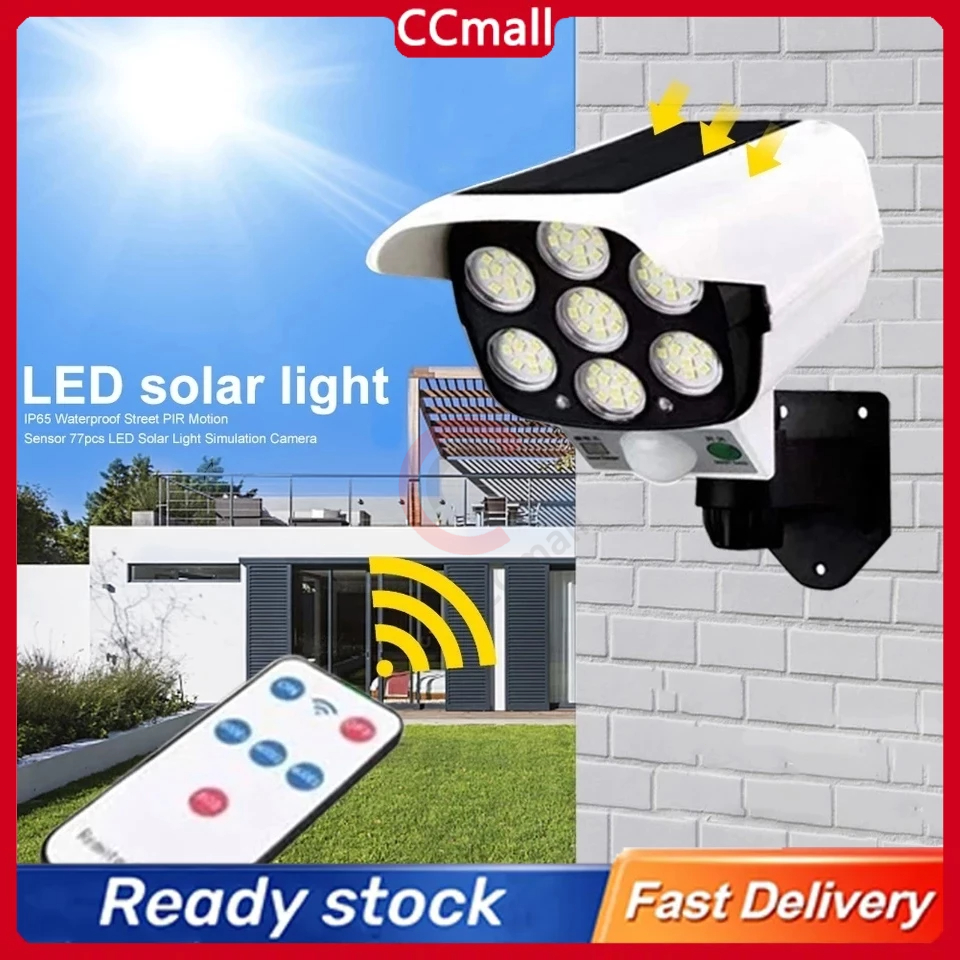 Solar Street Lamp Simulative CCTV Design Outdoor Lighting PIR Motion Sensor Lights Solar LED ...