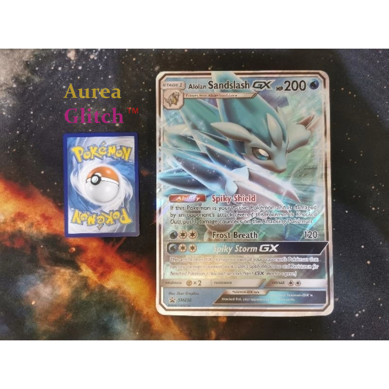 Pokemon TCG Alolan Sandslash GX SM236 Jumbo Oversized card Sun and Moon NM | Shopee Malaysia