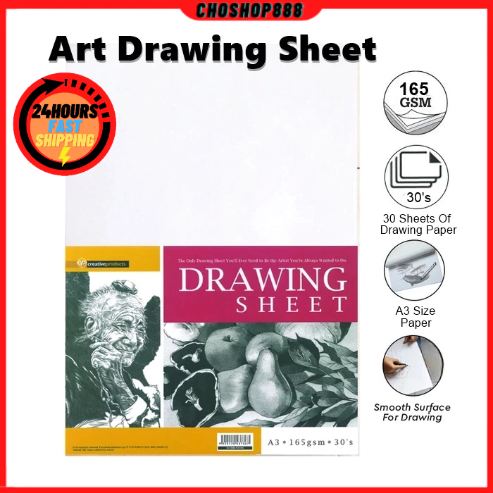 CP A3 Art Drawing Block 30 Sheets 165gsm /Kertas Lukisan Drawing Book ... CP A3 Art Drawing Block 30 Sheets 165gsm /Kertas Lukisan Drawing Book ...