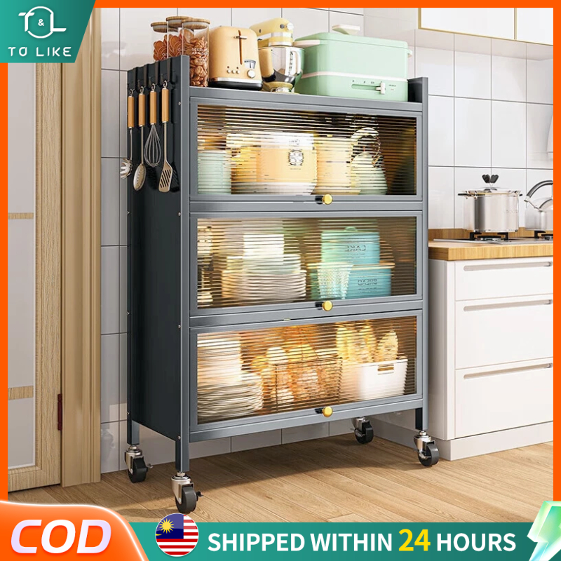 Ready Stock Kitchen rack floor-to-ceiling multi-layer microwave oven ...