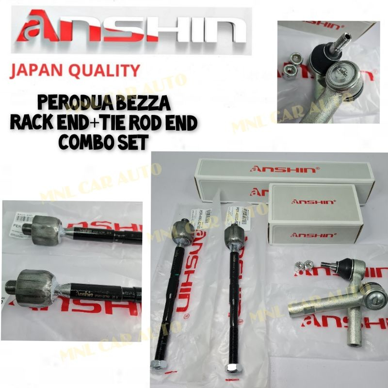 Japan Anshin Perodua Bezza 1.3 Rack End & Tie Rod End Combo Set ...