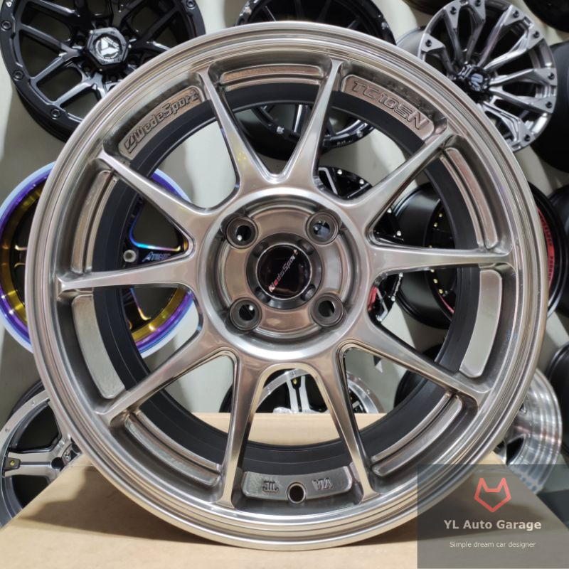 TC105N [Hyper Black] Sport Rim 15x7JJ ET37 (4x100) | Shopee Malaysia