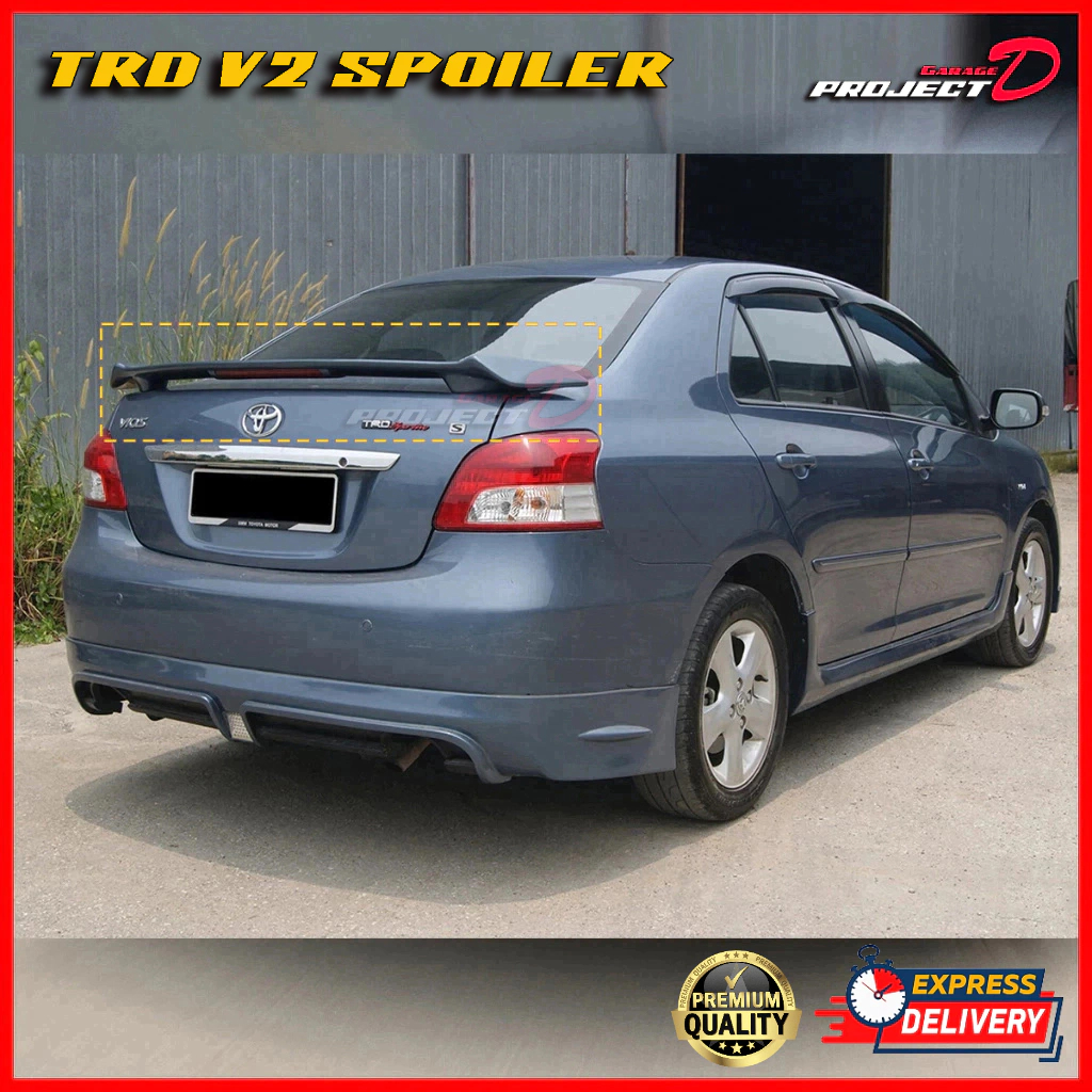 💥Ready Stock💥TOYOTA VIOS 2008-2013 TRD SPORTIVO SPOILER WITH LED ...