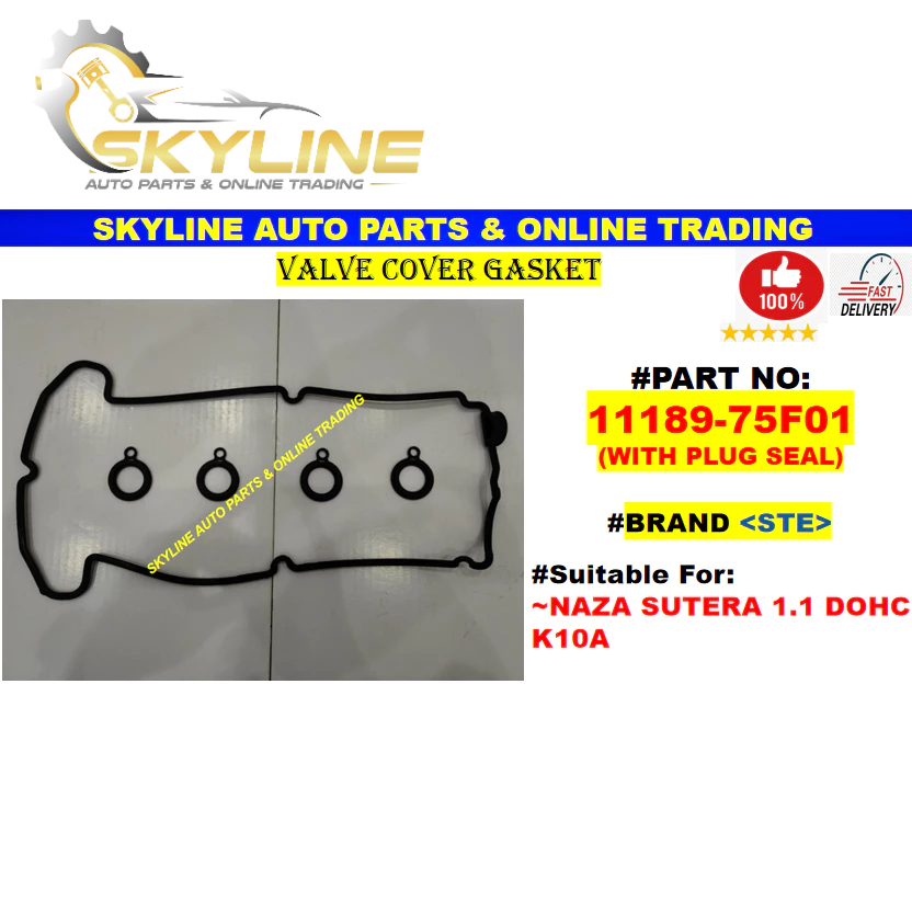 11189-75F01 Valve Cover Gasket (With Plug Seal) Naza Sutera 1.1 Dohc ...