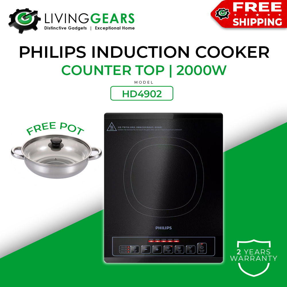 [ FREE POT ] Philips HD4902 Daily Collection Induction Cooker 5 Power ...