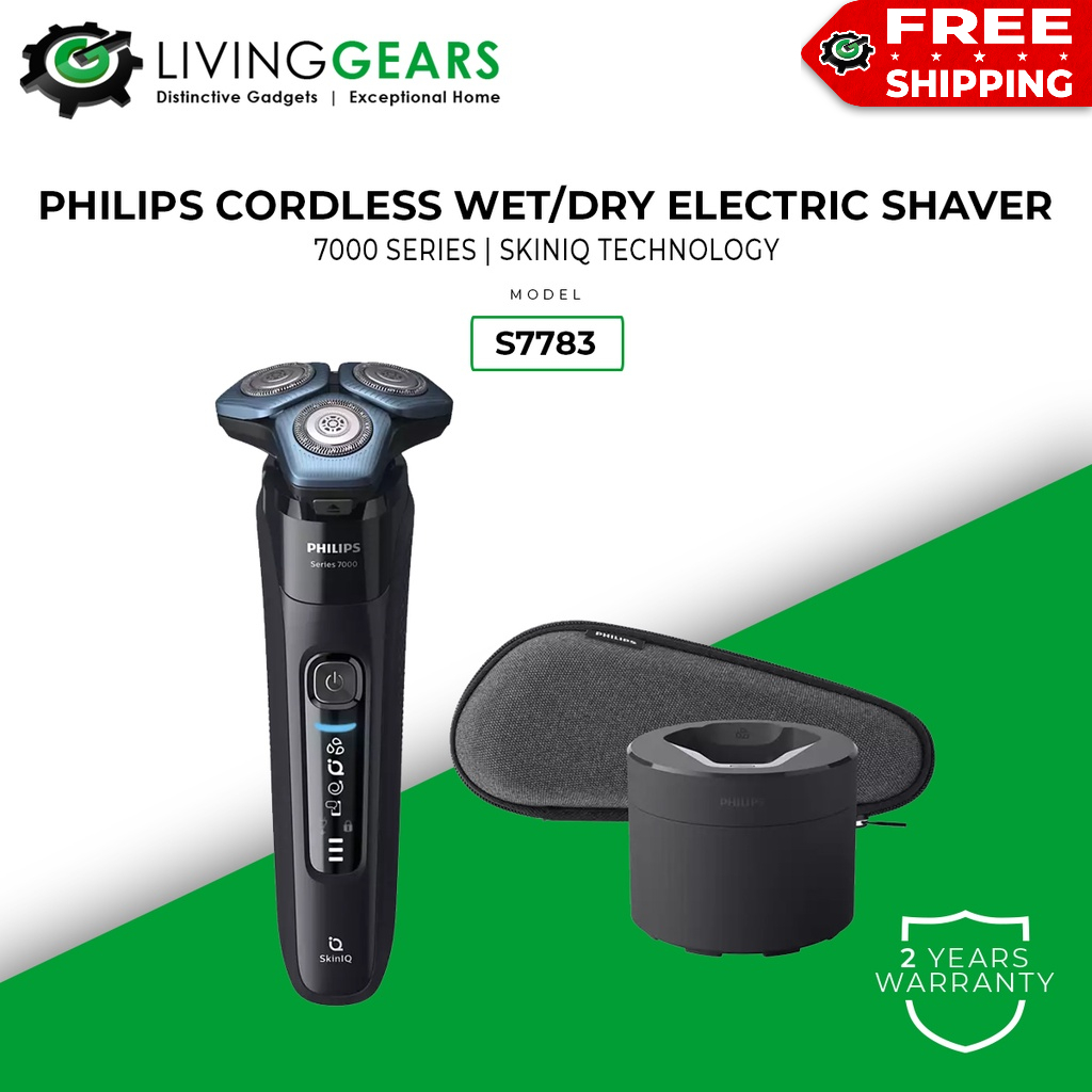Philips 7000 Series Wet & Dry Cordless Rechargeable Electric Shaver ...