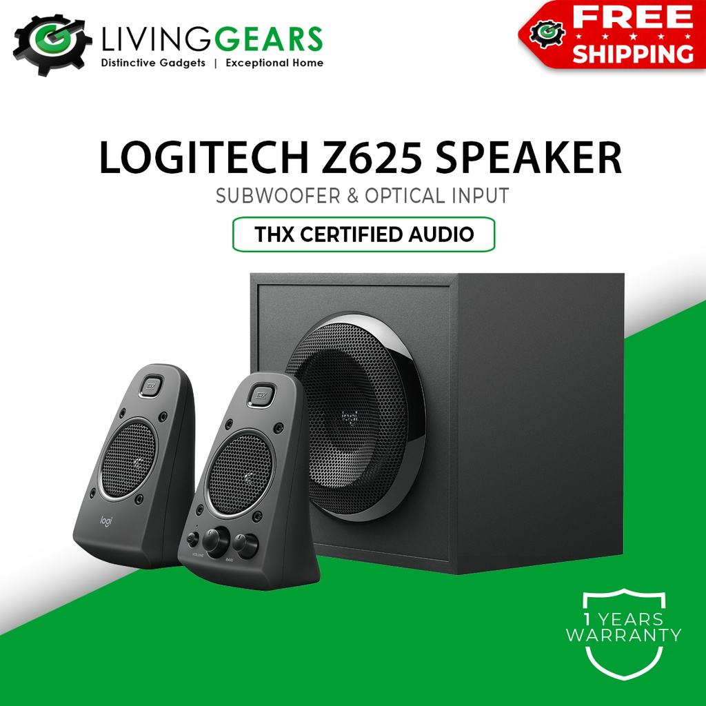 Logitech Z625 Speaker System with Subwoofer and Optical Input THX CERTIFIED AUDIO | Shopee Malaysia