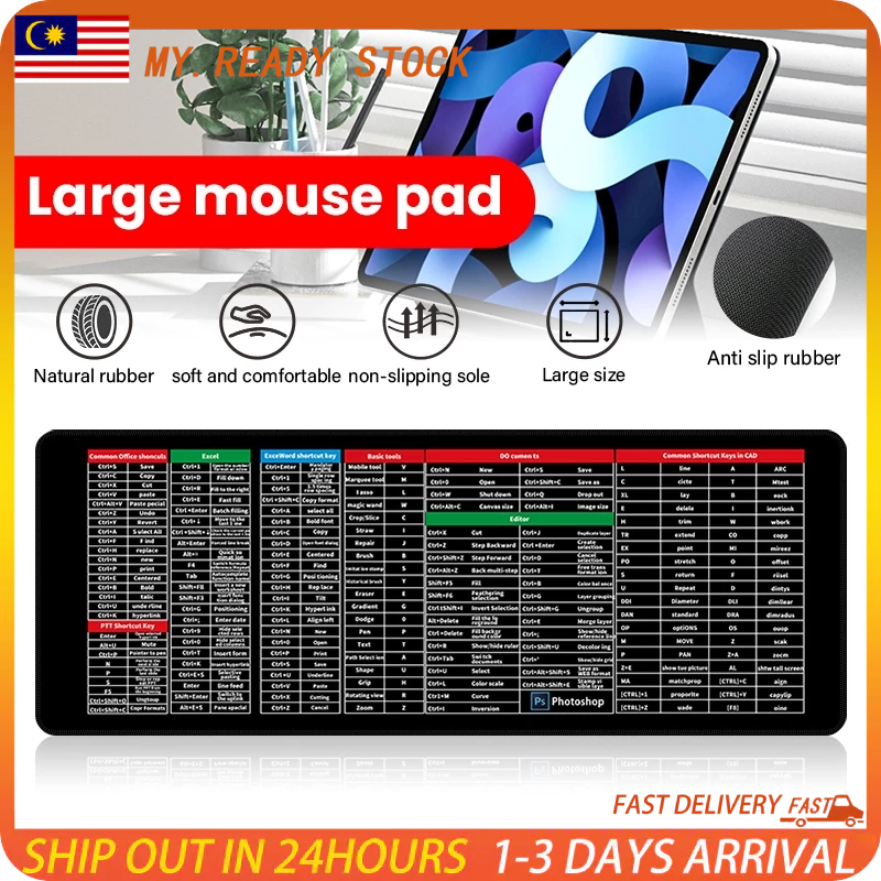WIDETALENT Gaming Mouse Pad with Smooth Surface Non-Slip Rubber Base ...