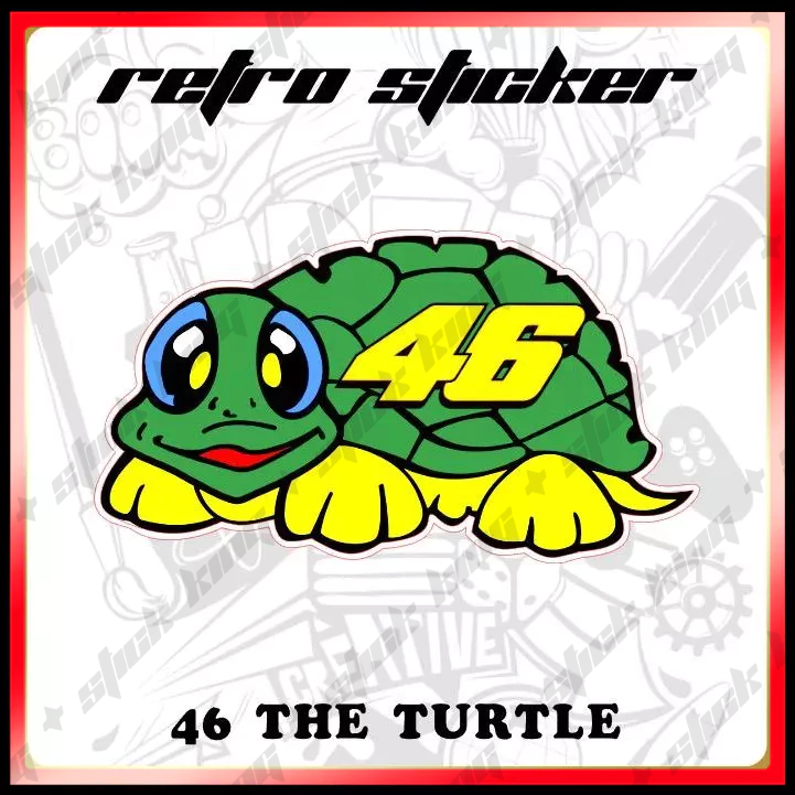 VR46 THE TURTLE ROSSI RETRO STICKER - 1 pc | Shopee Malaysia