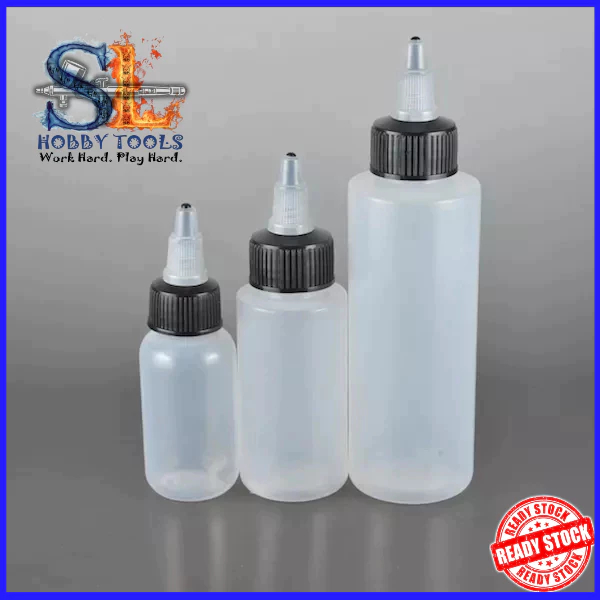 30ml 60ml 100ml PE Plastic (Soft Type) Paint Thinner Easy Pour Bottle | Shopee Malaysia