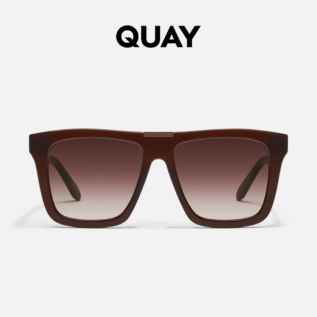 QUAY Name Drop Sunglasses - Chocolate/Dark Chocolate | Shopee Malaysia