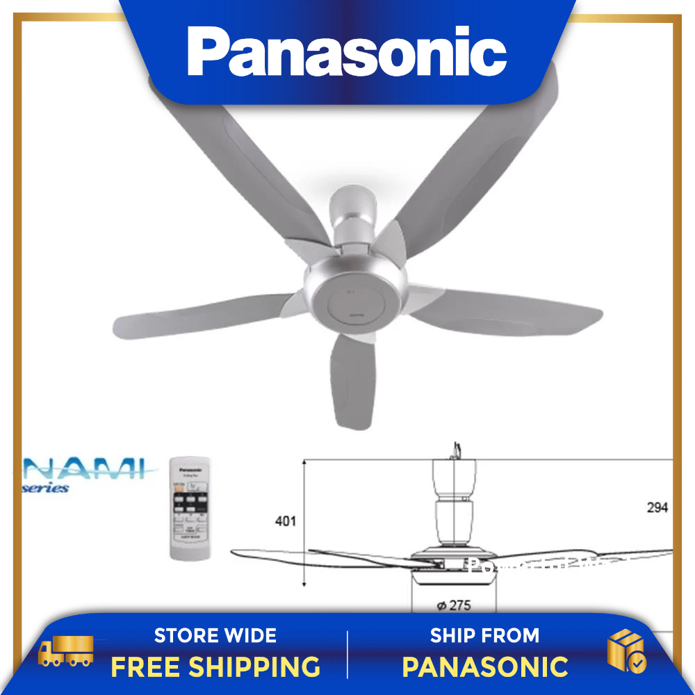 PANASONIC CEILING FAN NAMI 5 BLADES F-M15E2 (60 INCH) | Shopee Malaysia