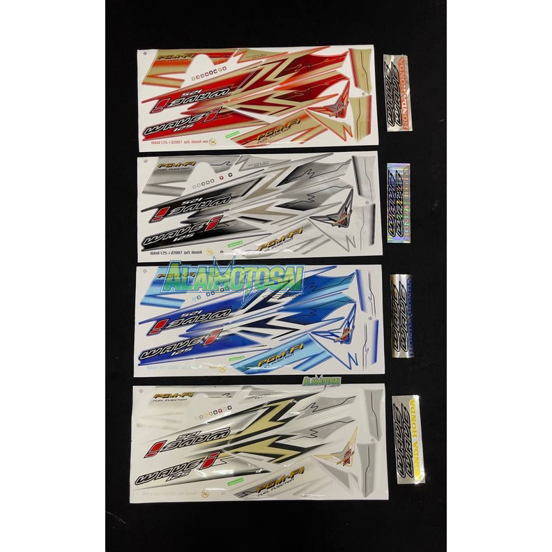 🔥🇹🇭 WAVE 125S THAI 2007 125i 🔥🇹🇭 STICKER STRIPE STRIKE DECAL WAVE 125S ...