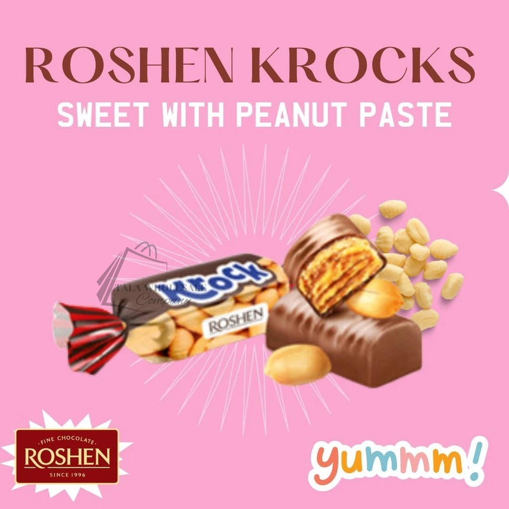 Roshen Krock Sweets With Peanut Paste In Cocoa Coating 250g/500g/1kg ...