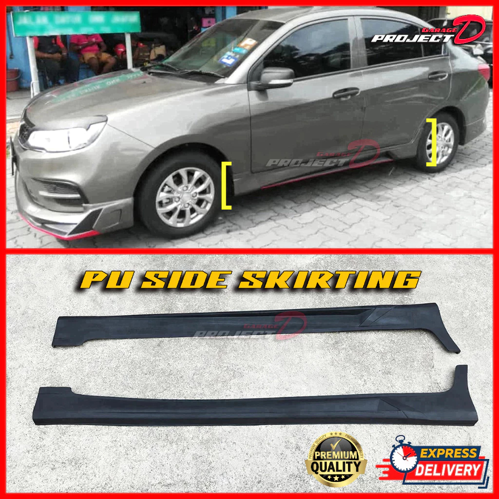 💥Ready Stock💥Proton Saga VVT **2016~2018** D68 PU Side Skirt (Without ...