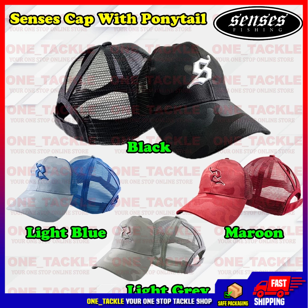 Senses cap with ponytail hole fishing cap | Shopee Malaysia