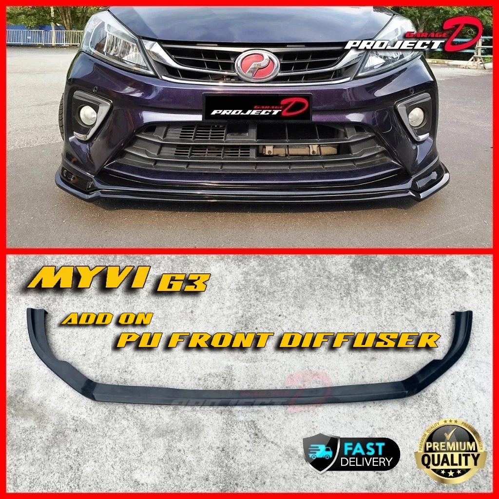 💥Ready Stock💥Perodua Myvi G3 2018 - 2021 PU **ADD ON** Front Diffuser ...