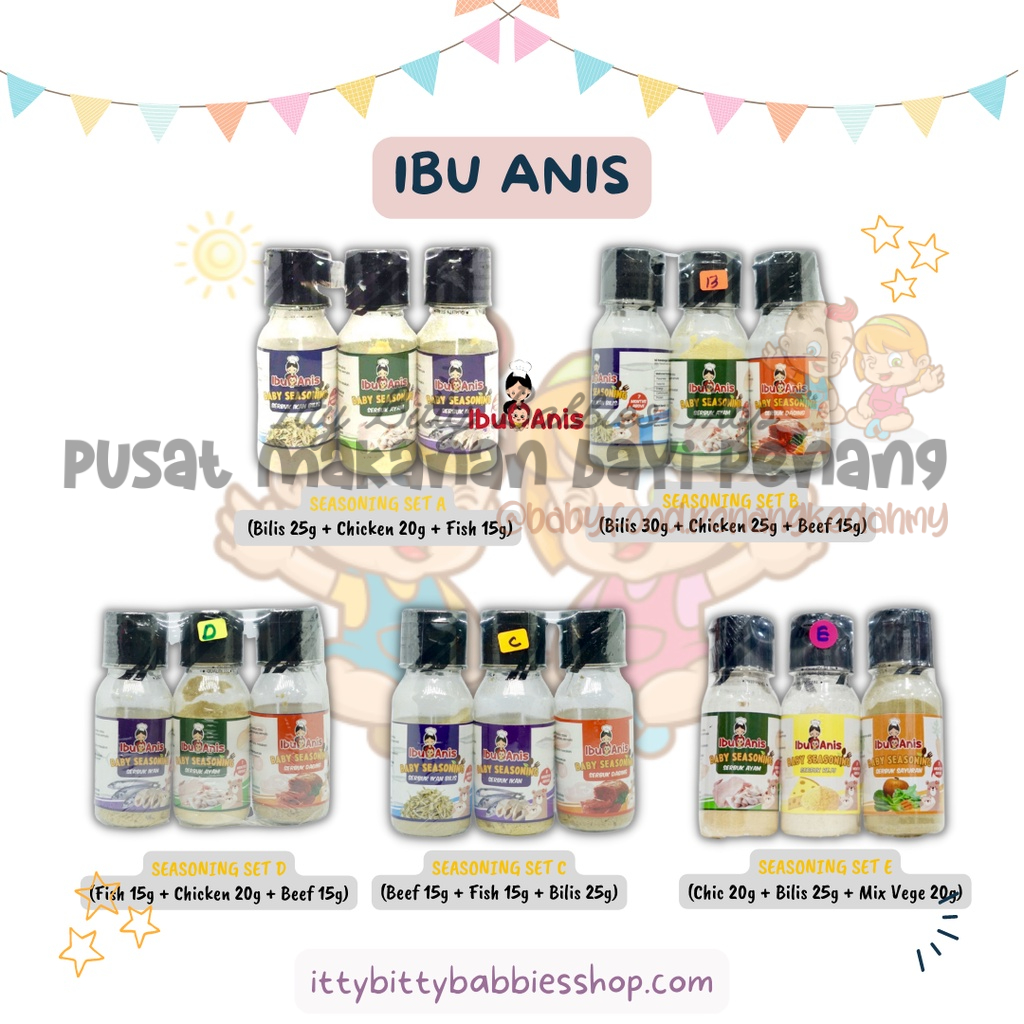 IBU ANIS : 3 in 1 Seasoning Set/Serbuk Perasa Protein (7m+) | Shopee ...