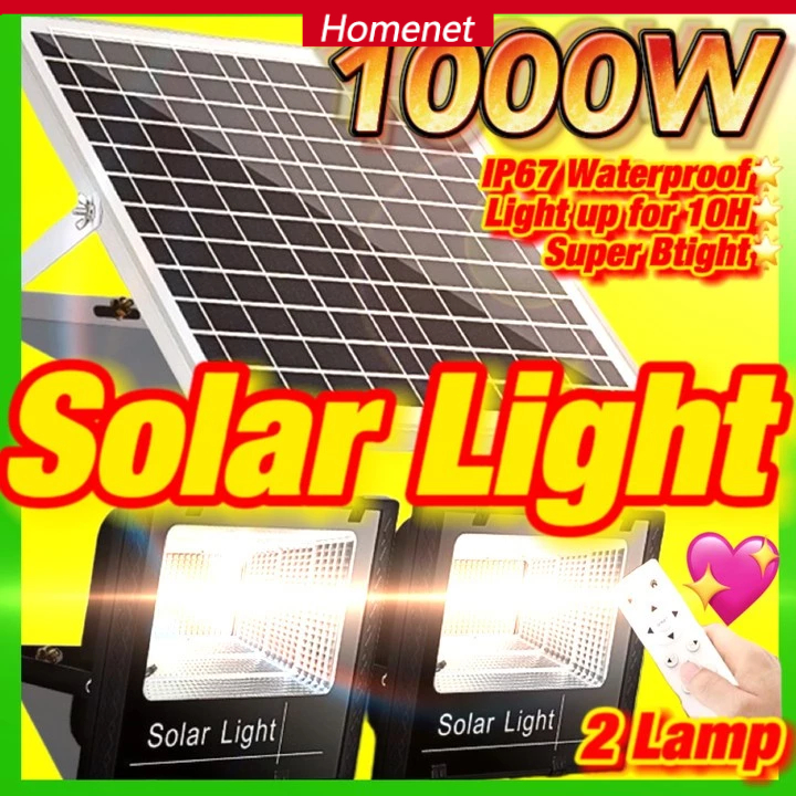 🔥READY STOCK🔥Solar Light 2000w Solar Spotlight Outdoor Lighting lampu ...