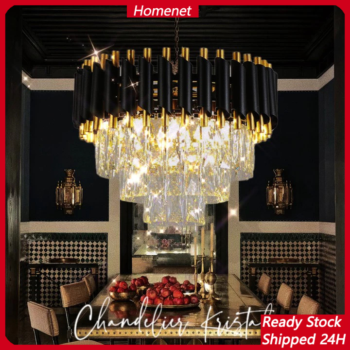 🔥LOWEST-PRICE🔥COD Moden Lampu Hiasan Siling LED Kristal Candelier ...