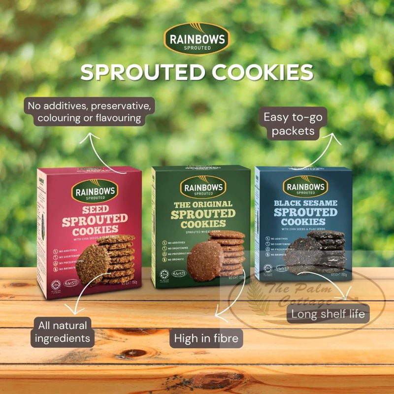 Rainbows Sprouted Cookies The Original / Seed / Black Sesame (150g ...
