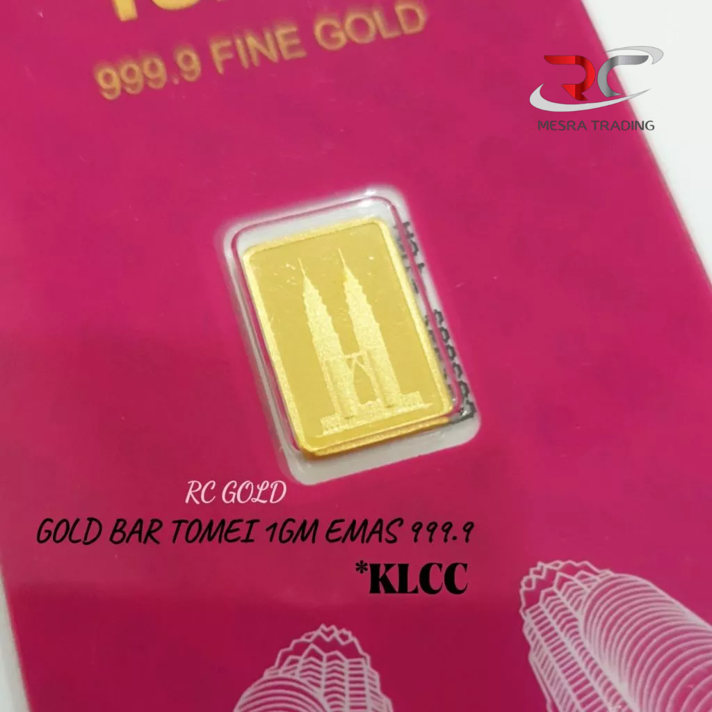 TOMEI GOLD BAR 999.9 1GM KLCC TWIN TOWERS TOMEI WAFER 1G AU999.9 24K ...