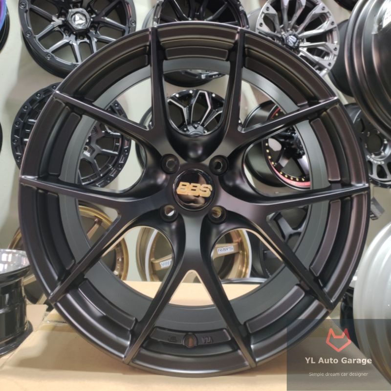 BBS [Matte Black] Sport Rim 17x8JJ ET38 (4x100) | Shopee Malaysia