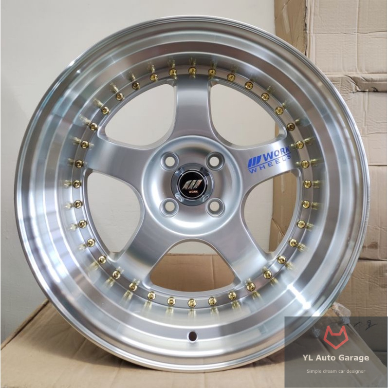 Work Miester S1 [Silver] Sport Rim 17x9JJ ET25 (4x100) | Shopee Malaysia